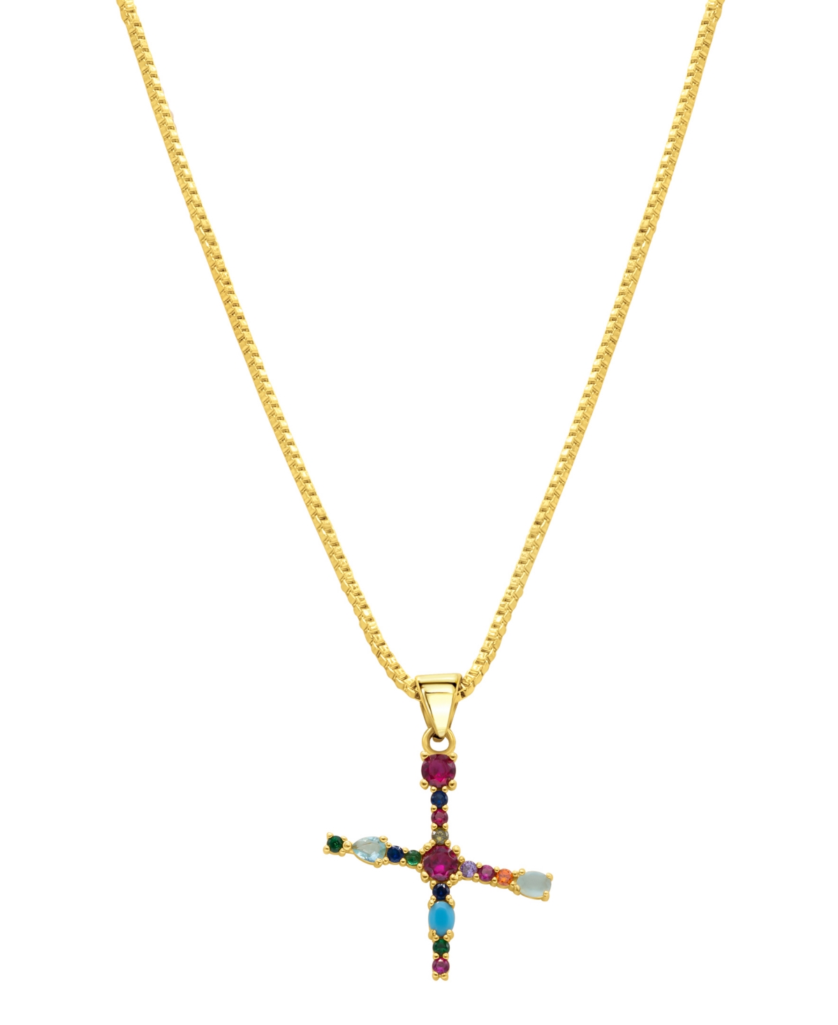 Click here for Adornia 14K Gold-Plated Multi Color Stone Initial... prices
