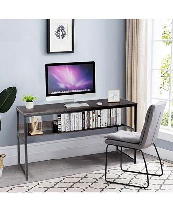 Slickblue 55-Inch Computer Desk Writing Table Workstation Home Office ...