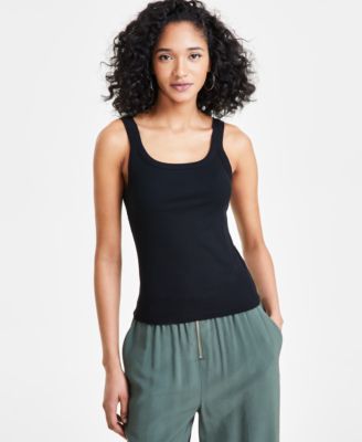 Bar III Women's Sleeveless Ribbed Tank Top, Created for Macy's - Macy's