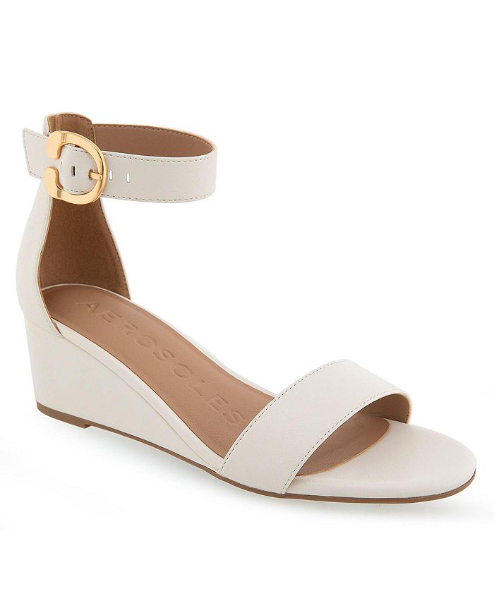 Aerosoles Women's Willis Buckle Strap Wedge Sandals - Macy's