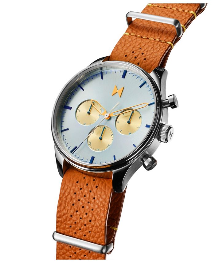 MVMT Men's Airhawk Multifunction Tan Leather Watch 42mm - Macy's