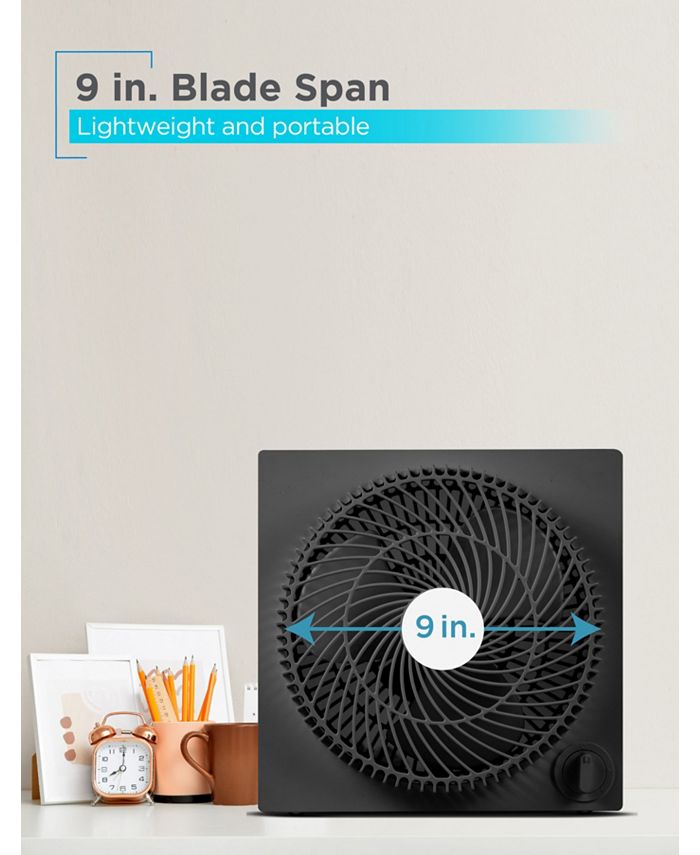BLACK+DECKER Portable 9 Inch Box Fan, 3 Speed Settings & Self Standing ...