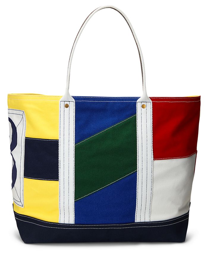 Polo Ralph Lauren Men's Large Colorblocked Tote Bag - Macy's