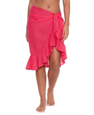 Lauren Ralph Lauren Women's Ruffle-Hem Pareo Cover-Up - Macy's