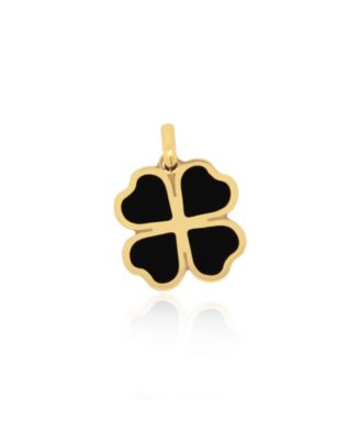 The Lovery Onyx Lucky Clover Charm 14K Gold - Macy's