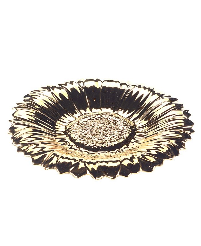 Certified International Gold Coast 3-D Sunflower Platter - Macy's