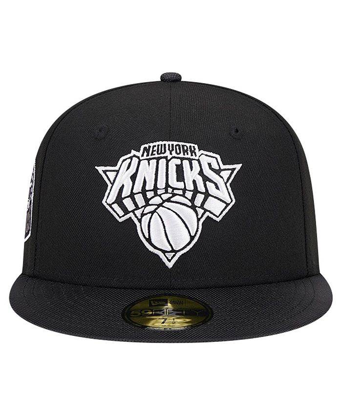 New Era Men's Black New York Knicks Active Satin Visor 59FIFTY Fitted ...