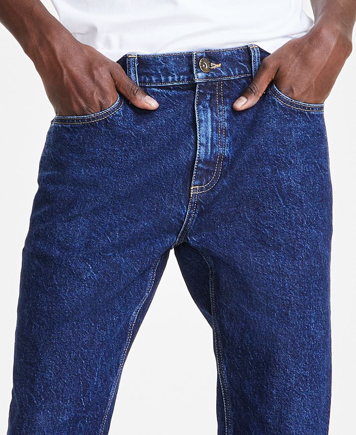 Sun + Stone Men's Straight Fit Indigo Blue Jeans - Macy's