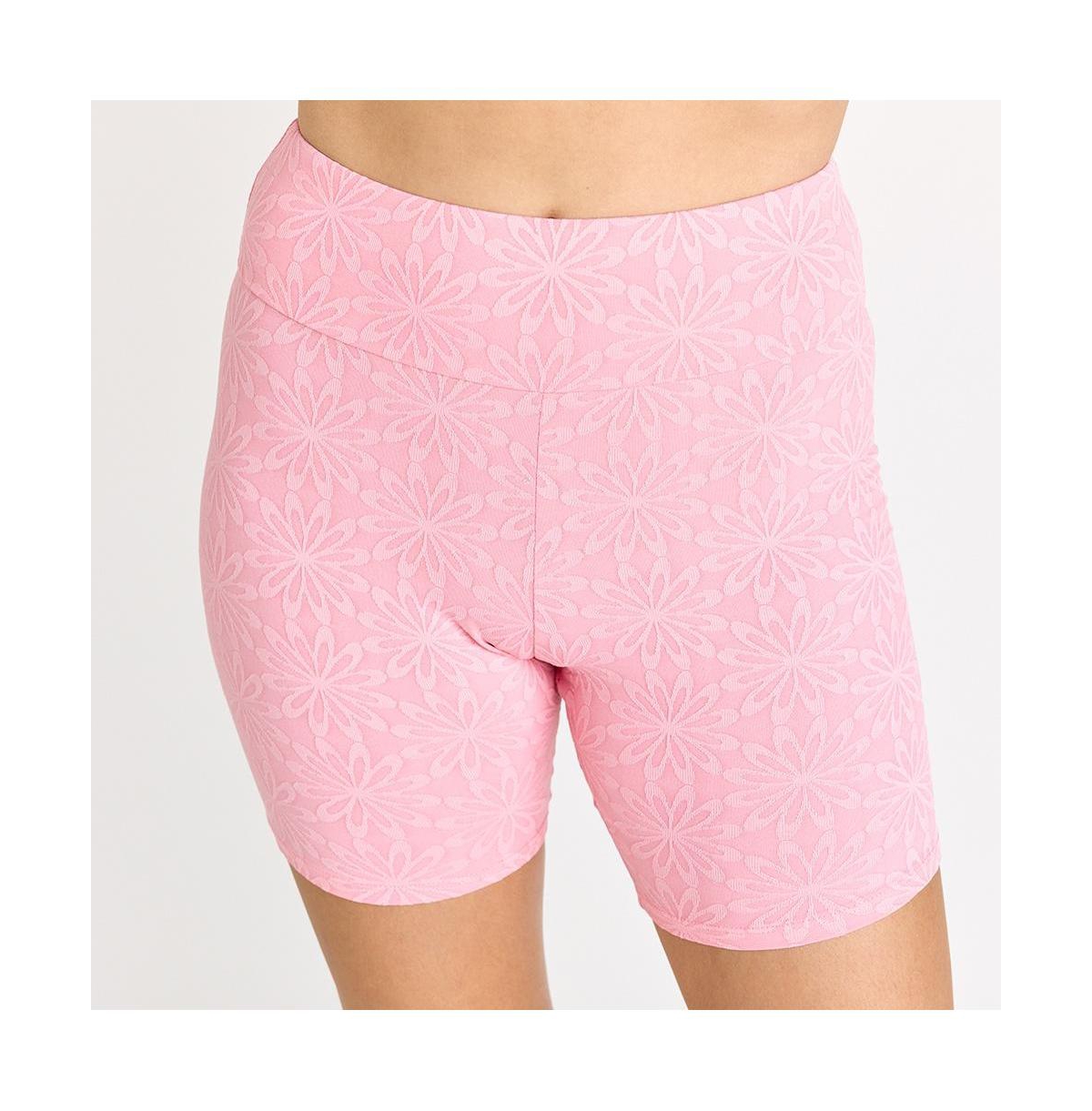 Click here for Calypsa Womens Mid-Thigh Swim Shorts - Primrose pi... prices