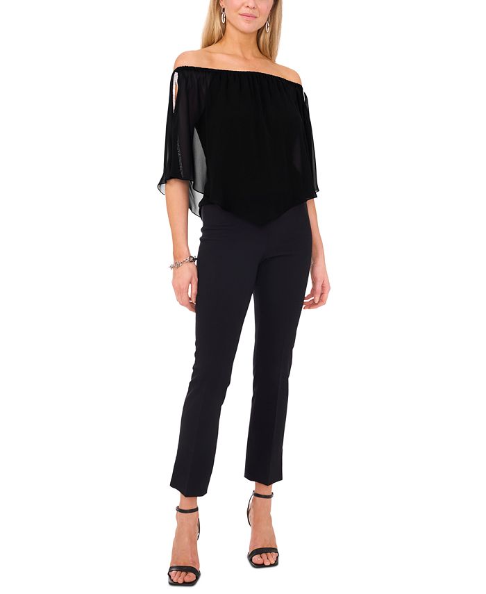 MSK Petite Off-The-Shoulder Capelet Top - Macy's