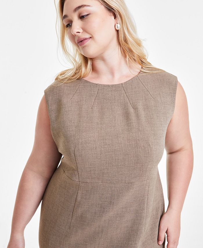 Kasper Plus Size Cap-Sleeve Shell Dress - Macy's