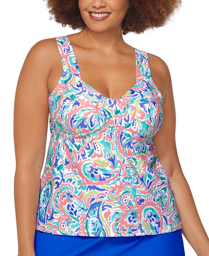 Raisins Curve Rimini V-Neck Tankini Top - Macy's