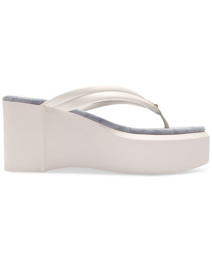 Coach Womens Franki Platform C Thong Wedge Flip Flop Sandals Macys