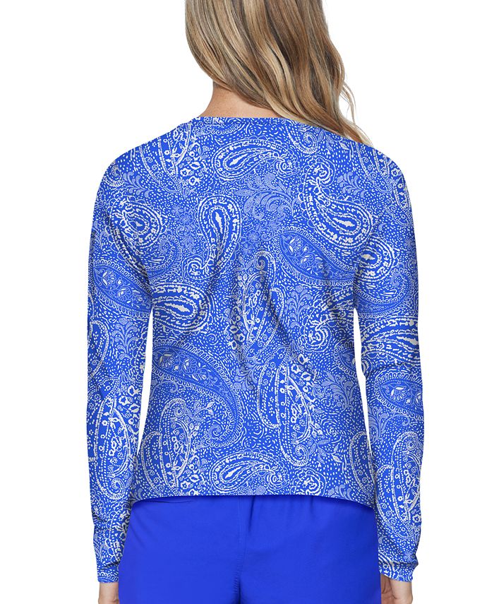 Raisins Juniors' Summer Time Paisley Rash Guard Top - Macy's