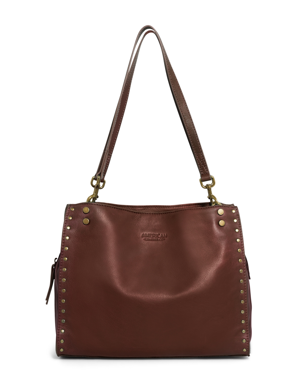 Click here for Lenox Studded Triple Entry Satchel - Cordovan S prices