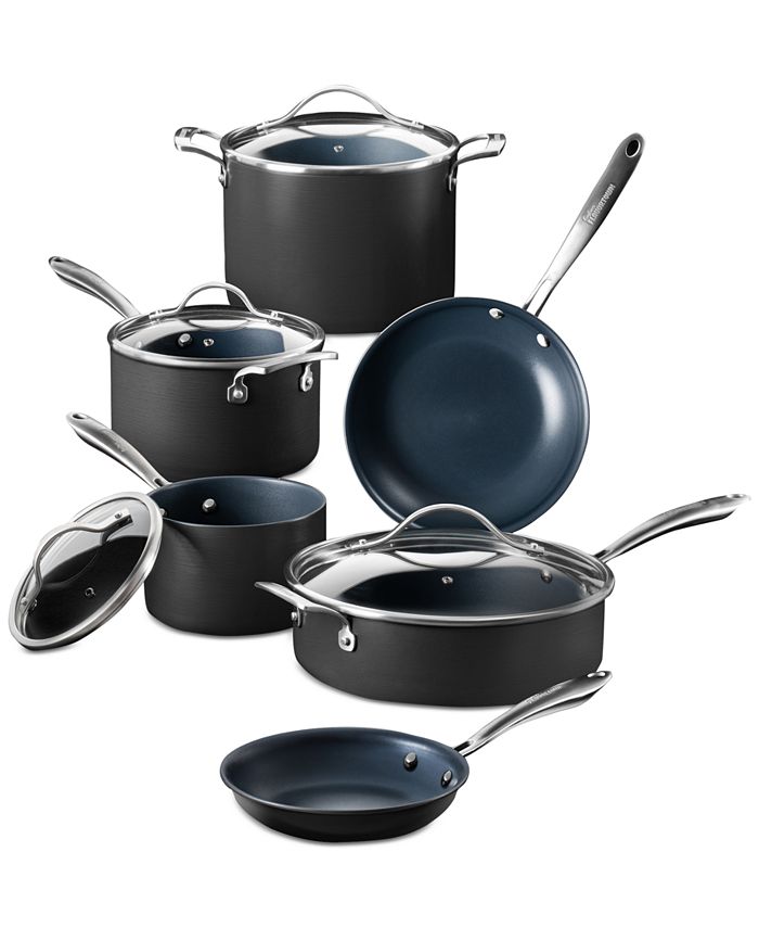 Guy Fieri Flavortown Hard-Anodized Laser Titanium Aluminum 10-Pc ...