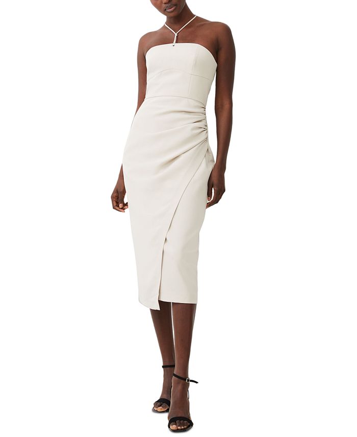 French Connection Women's Echo Crepe Halter Midi Dress - Macy's