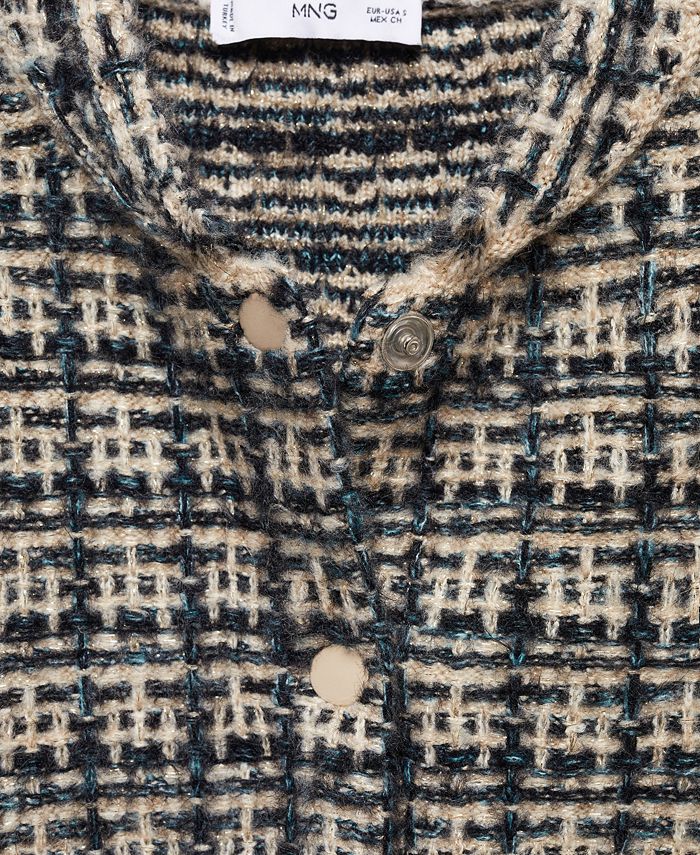 MANGO Women's Tweed Bomber Jacket - Macy's