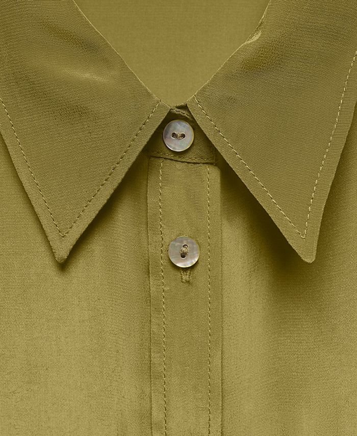 MANGO Women's Pockets Flowy Shirt - Macy's