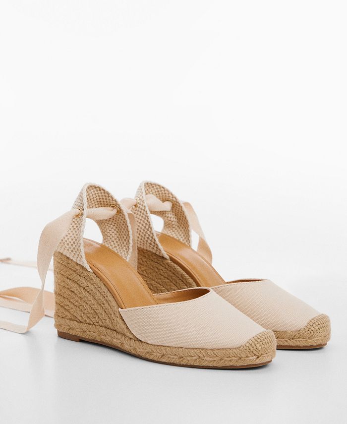 MANGO Women's Lace-Up Espadrilles - Macy's