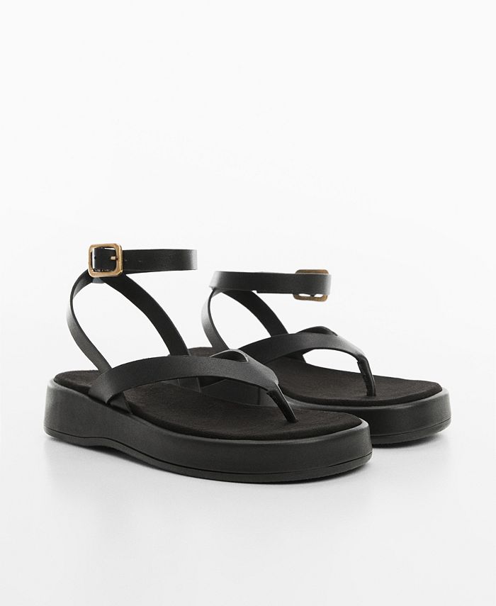 MANGO Women's Platform Strap Sandals - Macy's