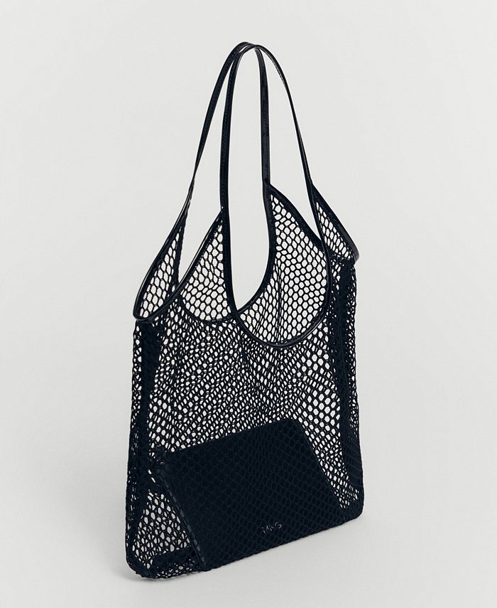 MANGO Women's Mesh Pattern Shopper Bag - Macy's