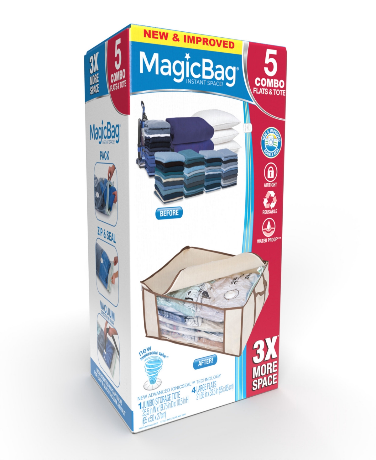 Click here for Magicbag By Smart Design 1 Jumbo Tote with 4 Large... prices