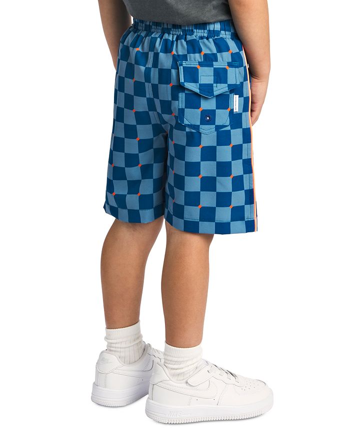 Sovereign Code Big Boys 4-Way-Stretch Checker-Print Swim Trunks - Macy's