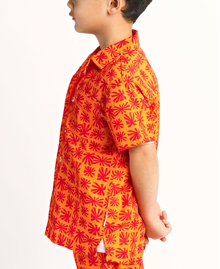 Sovereign Code Toddler & Little Boys Lantern Printed Seersucker Shirt ...