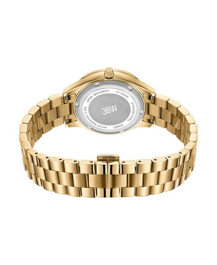Jbw Women's Mondrian 34 Quartz 18k Gold Stainless Steel Watch, 34mm ...