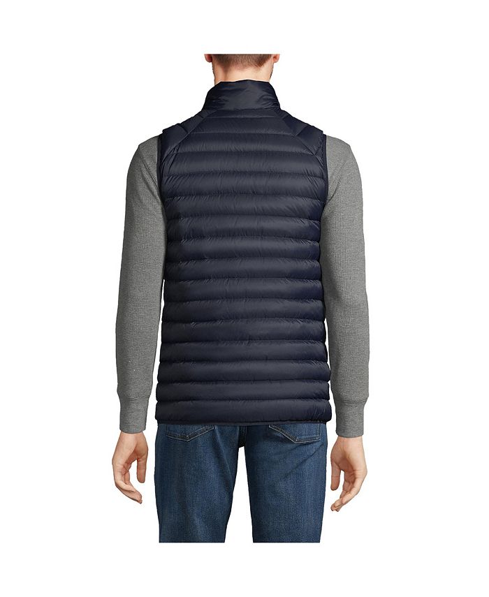 Lands' End Men's Wanderweight Ultralight Packable Down Vest - Macy's