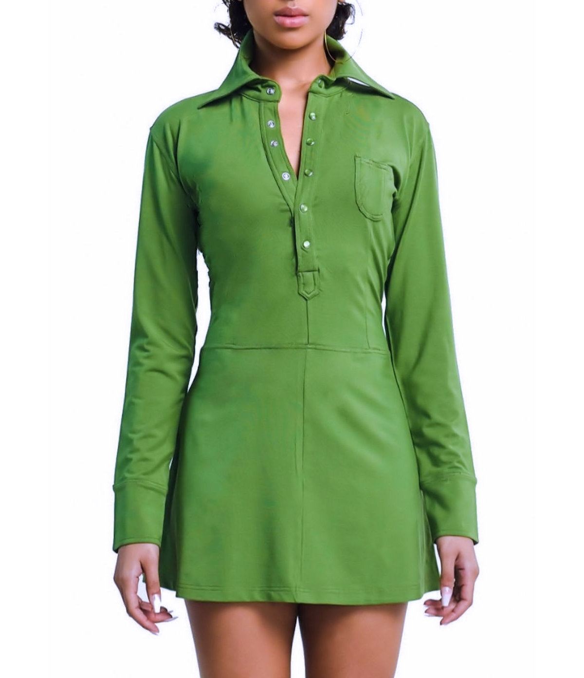 Click here for Dai Moda Womens Shirt Mini Dress (Dm Green) - Gree... prices