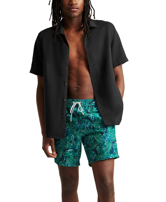 Bonobos Men's Riviera UPF 50+ Printed 7" Swim Trunks - Macy's