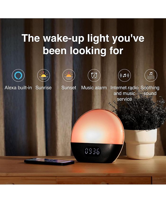 WiiM Wake-up Light All-in-One Sunrise Alarm Clock, Sound Machine ...