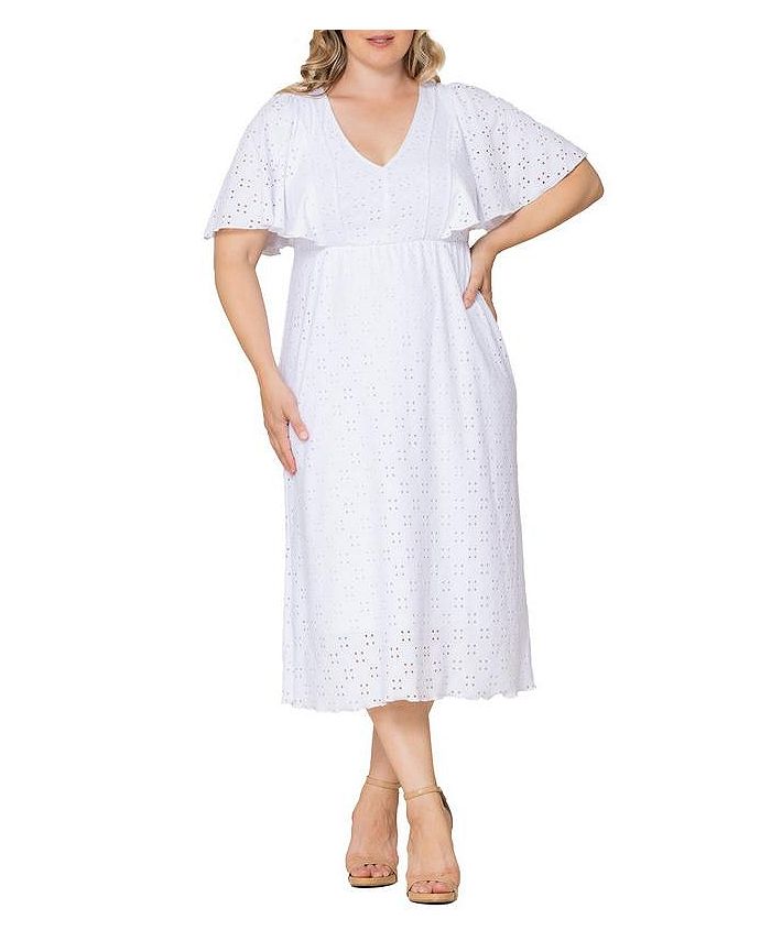 Kiyonna Plus Size Lucy Eyelet Dress - Macy's