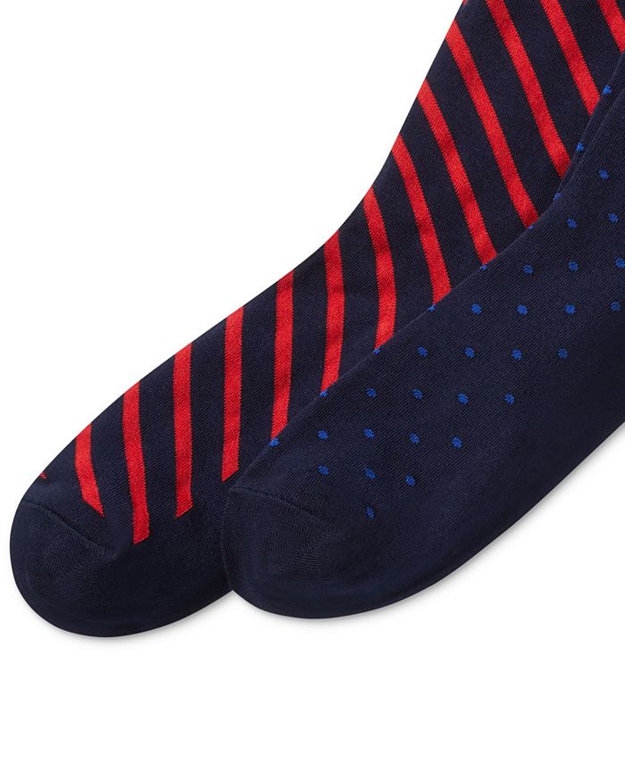 Polo Ralph Lauren Men's Dot & Stripe Slack Socks, 2-Pack - Macy's