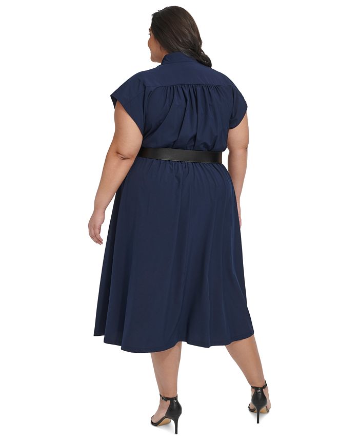 Calvin Klein Plus Size Commuter Belted Midi Dress Macys
