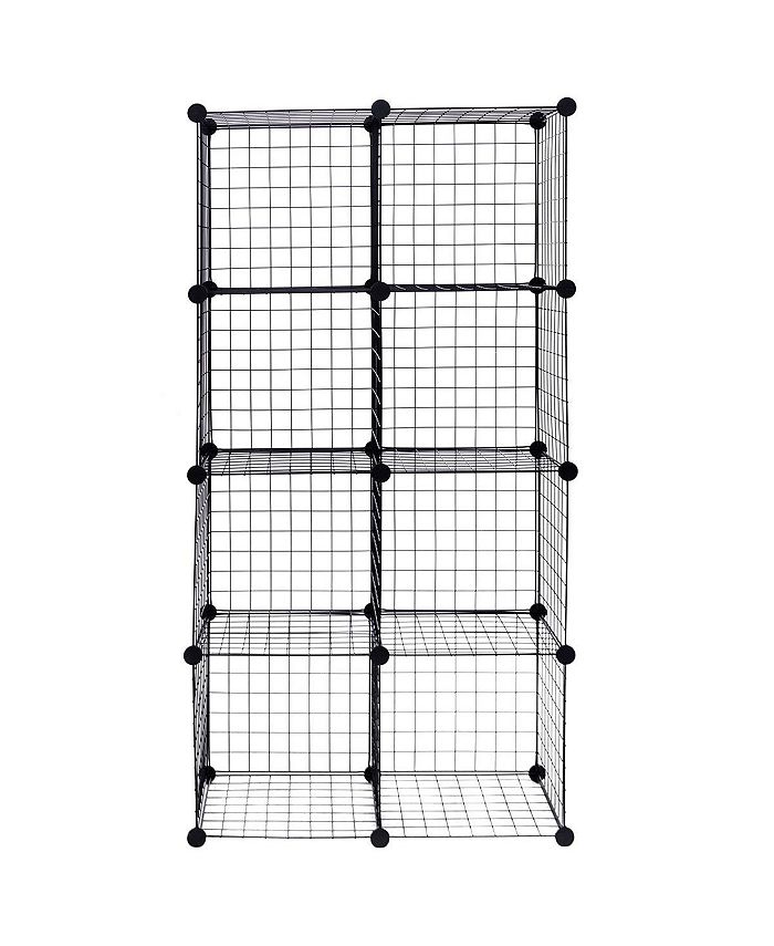 Slickblue DIY 8 Cube Grid Wire Cube Shelves - Macy's