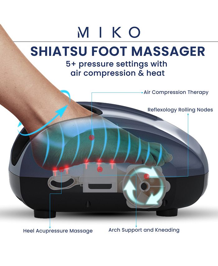 Miko Shiatsu Foot Massager Machine with Kneading and Switchable Heat ...