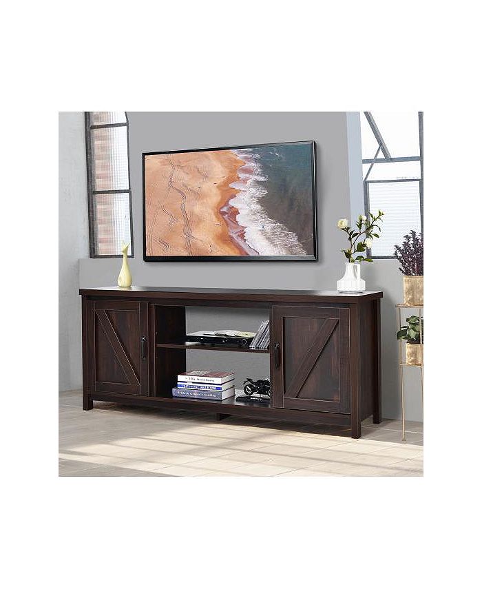 Slickblue 59 Inches TV Stand Media Console Center with Storage Cabinet ...