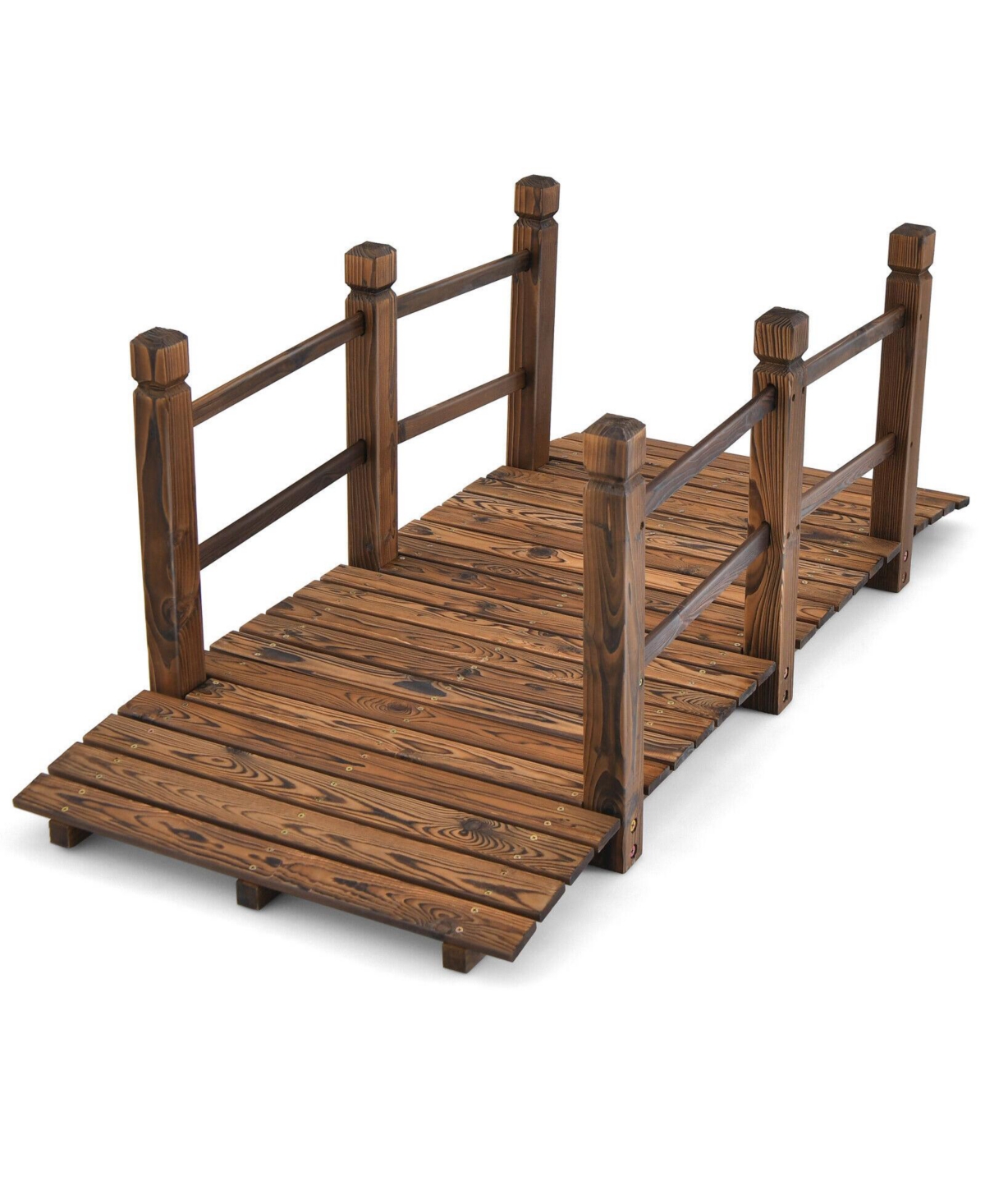 Click here for Slickblue 5 Feet Wooden Garden Bridge with Safety... prices