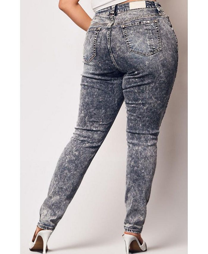 SLINK Jeans Plus Size High Rise Skinny Jeans - Macy's