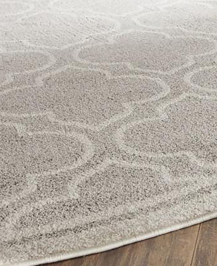 Safavieh Amherst AMT412 Light Gray and Ivory 9' x 9' Round Area Rug ...