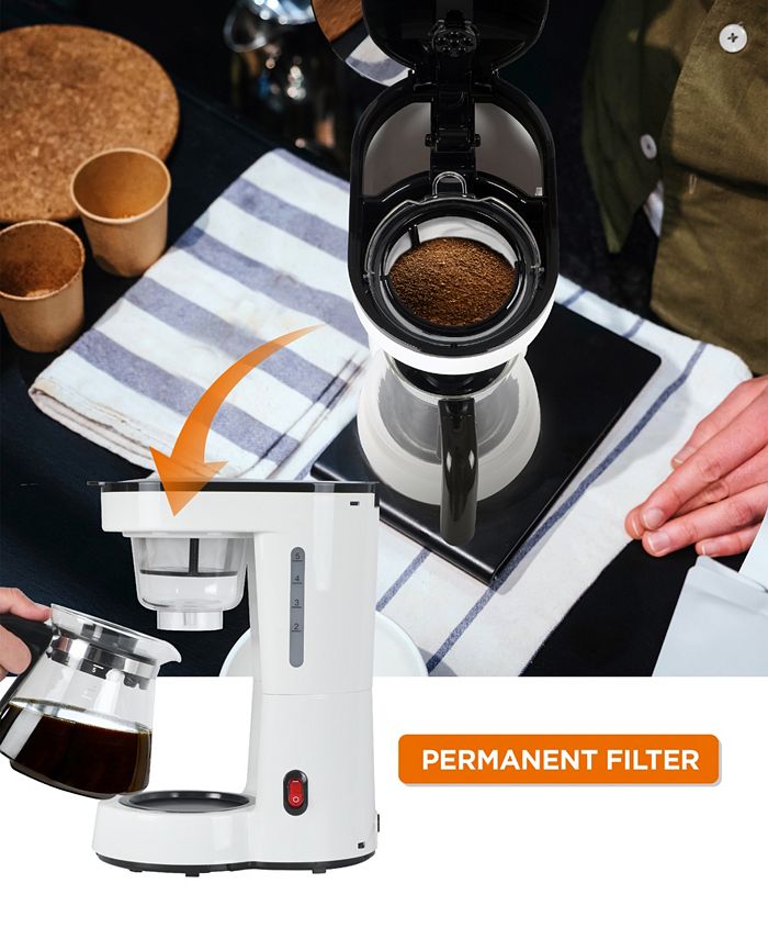 Commercial Chef Coffee Maker, Drip Coffee Maker with Pour Over Filter ...