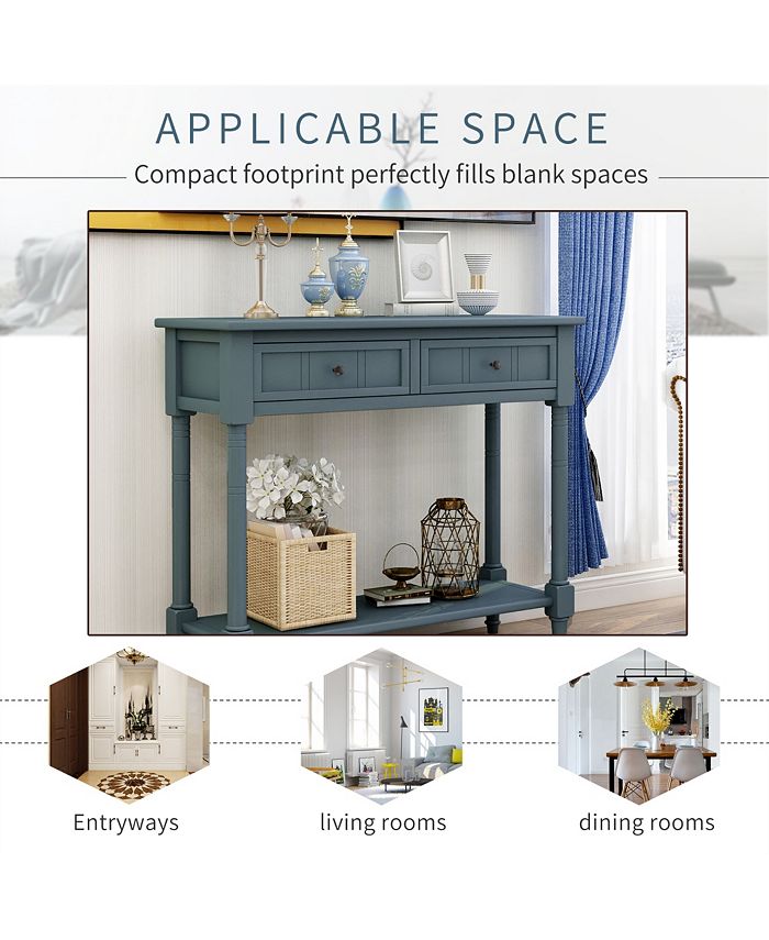 Simplie Fun Daisy Series Console Table Traditional Design With Two ...
