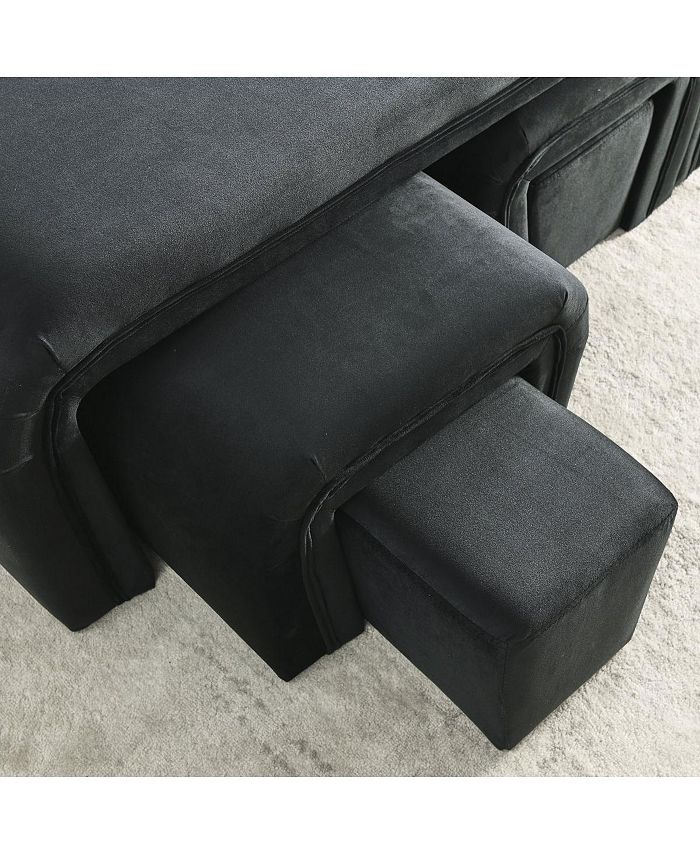 Simplie Fun 46" W Modern Contemporary Upholstered Nesting Bench ...