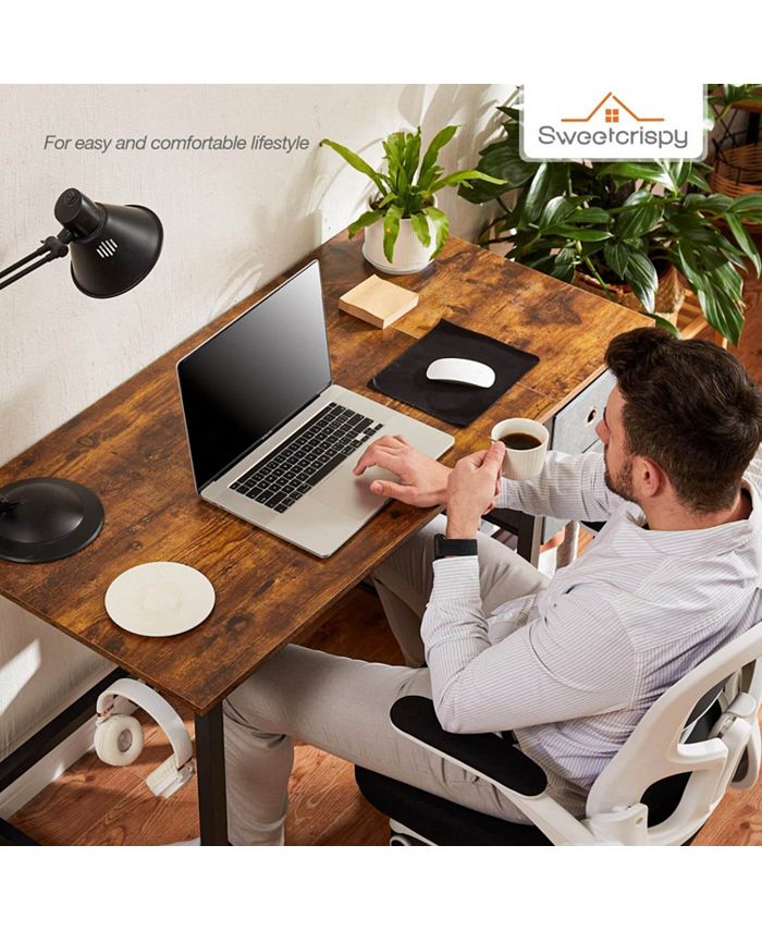 Simplie Fun Modern Simple Style Home Office Writing Desk with 2-Tier ...