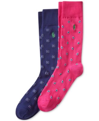 Polo Ralph Lauren Men's 2-Pk. Foulard Slack Socks - Macy's