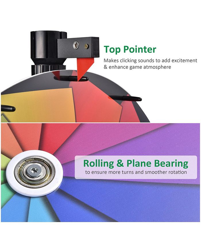 WinSpin 36" Dual Use Prize Wheel Tabletop or Floor Stand Spinning Wheel ...