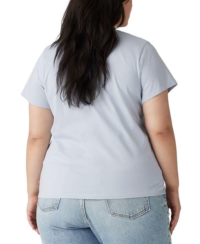Levi's Plus Size Perfect Cotton Holmes Floral Logo Tee - Macy's